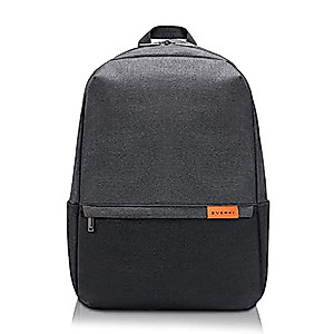 Everki 106 Light Compact 15.6-Inch Laptop Backpack with Hidden Pocket, Commute, College, School, Men or Women (EKP106) Charcoal