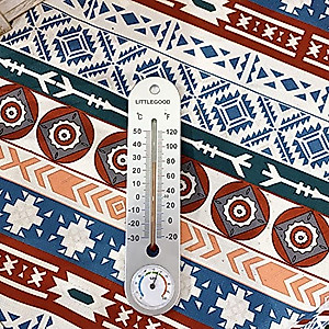 LittleGood Thermometer Indoor with Humidity – 9.8 inch Wall Vertical Thermometer/Hygrometer, Temperature Monitor for Home, Household Thermometer for Room Temp
