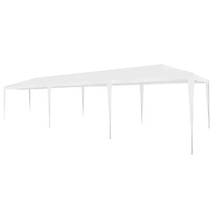 Party Tent,Fruit Stand Gazebo,Beach Gazebo,Rv Carport,Camping Gazebo,Outdoor Gazebo, Patio Gazebo,UV and Water Resistant,for Barbeque, Patio, Deck,Garden Party,Markets,9.8'x29.5' PE White