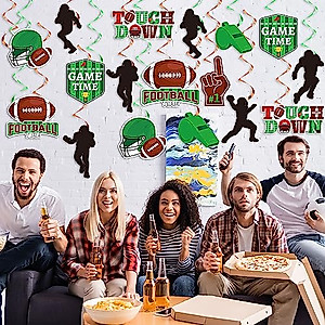 48pcs Football Hanging Swirls Decorations Football Birthday Party Streamers Wall Ceiling Hanging Spirals Sports Party Decors Supplies