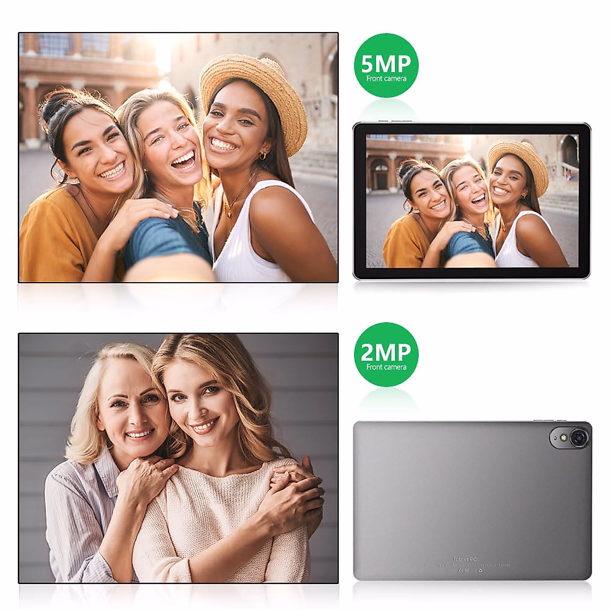 JUNINKE Tablet 10 inch Android 13 Tablets with 8GB(4+4) RAM 128GB ROM, 6000mAh Battery, TF 512GB, HD Touchscreen, WiFi, Bluetooth 5.0, Split Screen Support Tablet PC