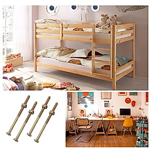 Uenhoy 10 Pack Baby Bed Crib Screw Bolts Kit M6 x 100mm Hex Drive Socket Cap Screws Bolts and Barrel Nuts for Bunk Beds Chairs Crib Cots, Zinc Plated