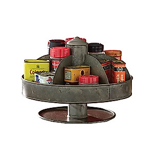 Park Designs Galvanized Lazy Susan Organizer, 10", Silver