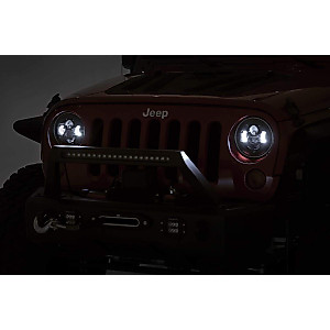 Rough Country LED Headlights 7" Round for 2007-2018 Jeep Wrangler JK - RCH5000