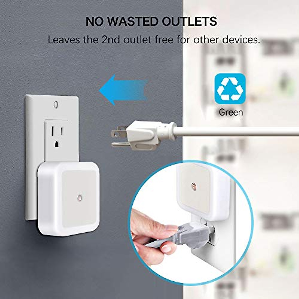 Sujeet Night Lights Plug into Wall, Night Light [8 Pack] Nightlight with Light Sensors, Led Night Lights for Kids Bathroom Stair Hallway Light