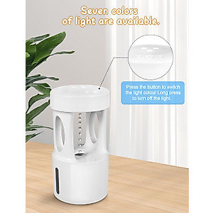 RooXchowla Anti Gravity Humidifier,Water Drop Humidifier ，Drip Drop Humidifier with Night Light,Rain Cloud Humidifierhigh-capacity Silent humidifier for Bedroom/Baby Nursery/Bathroom//Living Room.