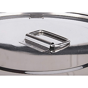 304 Stainless Steel Cereal Container Rice Cereal Grain Coffee Bean Container for Household Kitchen Food Flour Oil Milk Storager Bucket Canisters with Lid and Sturdy Locking Clamp, 6L