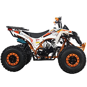 X-PRO Storm 125 125cc ATV Quad Adults ATV 4 Wheelers Youth 4 wheeler ATVs Big Boys ATVs Quads (Orange)