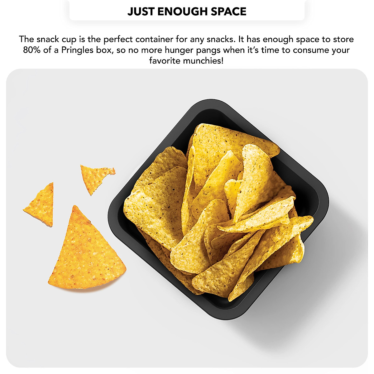 Couch Console Original Snack Cup Removable Container for Fruits, Vegetables, Trail Mix, and More - BPA-Free and Child-Safe