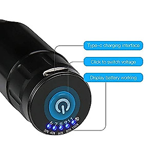 Mast Tour Tattoo Gun Kit, Wireless Rotary Tattoo Pen Machine Kit, 2 Tattoo Batteries Power Supply, 20Pcs Needles, Complete Tattoo Kit