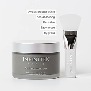 Infinitek Paris Silicone Face Mask Brush - Premium Skin Care Tool for Facial, Sleeping Masks, Mud Masks, and Body Lotion Application. White Facial Cleansing Mask Brush, and Face Mask Applicator