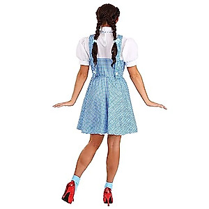 Rubie's womens Wizard of Oz Adult Dorothy Dress and Hair Bows Costume, Blue/White, Teen US
