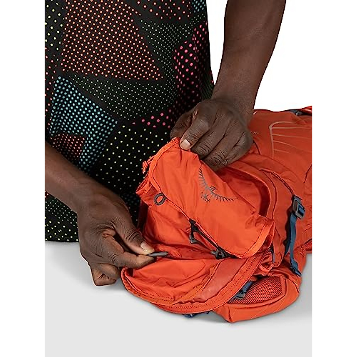 Osprey Raptor 10L Men's Biking Backpack with Hydraulics Reservoir, Firestarter Orange, One Size