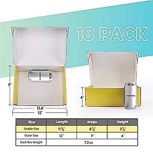 PHAREGE 12x9x4 inch Shipping Boxes 18 Pack, 6 Colors Cardboard Gift Boxes for Wrapping Giving Women Men Presents, Corrugated Mailer Boxes for Packaging Small Business