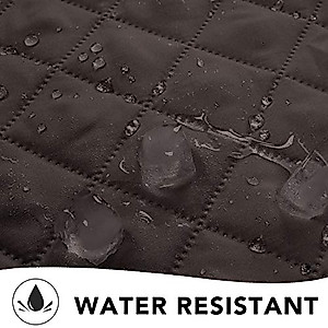 PureFit Reversible Quilted Sofa Cover, Water Resistant Medium Slipcover Furniture Protector, Washable Couch Cover with Non Slip Foam and Elastic Straps for Kids, Dogs, Pets (Loveseat, Chocolate/Beige)