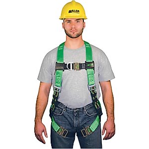 Honeywell Miller by Honeywell P950FDQC/XXLGN DuraFlex Python Full-Body Ultra Harnesses with Front D-Ring and Comfort D-Pad, XX-Large, Green