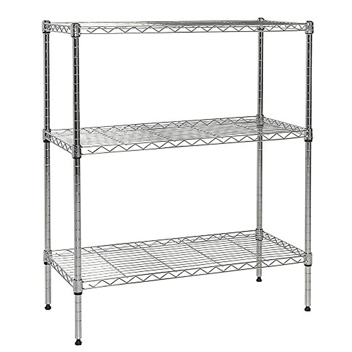 Apollo Hardware Chrome 3-Shelf Wire Shelving with Wheels 14"x30"x36"