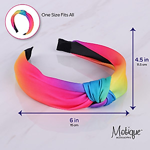 Motique Accessories Tye Dye Top Knot Headband for Women - Bright