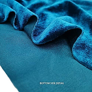 Mirco Velvet Fabric for Costumes and Crafting 61 Inches Width by The Yard Entelare(Black 1Yard)