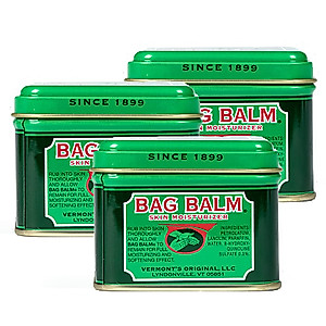 Bag Balm Vermont's Original for Dry Chapped Skin Conditions - Hand & Body (4 Ounce (Pack of 3))