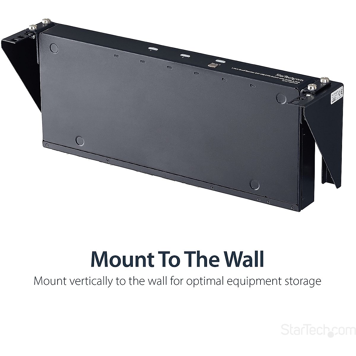 StarTech.com 2U Vertical Wall Mount Patch Panel Bracket - Steel Rack Mount Bracket w/Hardware for 19" Network, Server and Data Equipment , TAA (RK219WALLV)