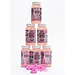 Atomic Bubbles: Bubble Love Bubblegum Scented Bubbles - 6 Pack - 4oz Bottles, Oversized Wand, Kids Events, Party Favors, Indoor & Outdoor, Non-Toxic