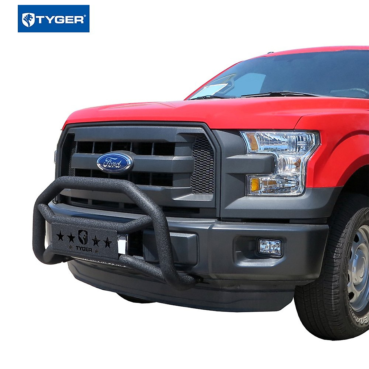 Tyger Auto TG-GD6F60098 Front Bumper Guard Compatible with 2004-2024 Ford F150 (Exclude Heritage, Raptor, 20-22 Diesel, 22-24 Lightning EV) | Textured Black | Light Mount | Bull Bar