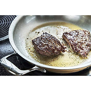 Demeyere Atlantis 7-Ply Stainless Steel Fry Pan with Helper Handle, 11"