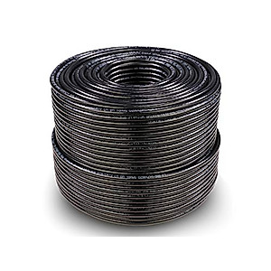 Channel Master Coax+ Coaxial Cable & Tool Bag System - 500 FT Premium-Grade RG6 Coaxial Cable, Enhanced Tri-Shield Construction Reduces RF Interference and TV Reception Issues, Indoor/Outdoor (Black)