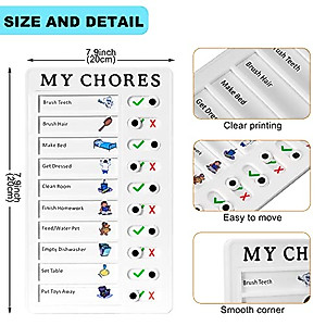 Chore Chart for Adults Planning Boards, Portable To Do List RV Memo Checklist Board for Multiple Kids Detachable Plastic DIY Message Home Travel Planning Reminder Chart
