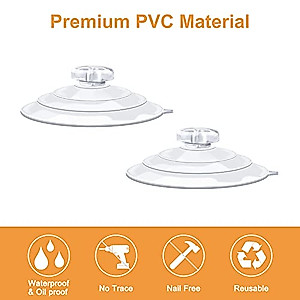 MOROBOR Replacement Ledge Suction Cups, 8pcs 2.5inchPlastic Suction Cups Without Hooks Clear Heavy Duty Suction Cups for Window Shelf, Wreath, Sign,Bird Feeder,Windshield