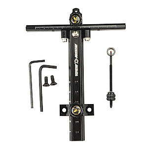 AMEYXGS Archery Recurve Bow Sight Accessories T Shape Archery Shooting Target Sight Adjustable Bowsight with 0.059" Optical Fiber Single Pin Bow Sight for Target Practice (Black)