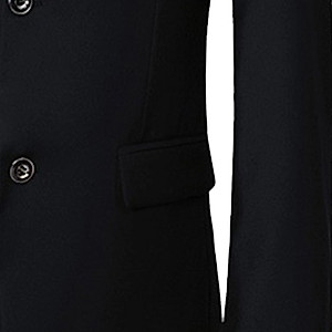 Men's Slim Fit Casual Blazer Jacket 2 Buttons Notched Lapel Formal Dress Jacket Lightweight Business Sport Coat (Black,Large)