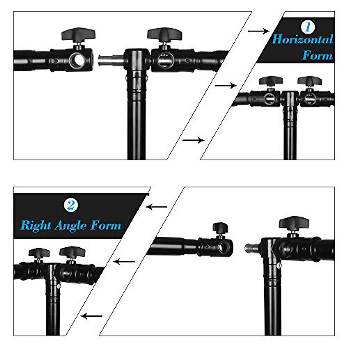 EMART Photo Video Studio 20 ft Wide 10 ft Tall Adjustable Heavy Duty Photography Backdrop Stand, Background Support System Kit with 3 Stands, 8 Spring Clamps, 1 Carrying Bag