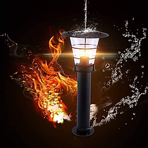 XMFXIAO Outdoor Waterproof Modern Street Light Landscape Light Retro Door Column Post Simple Stainless Steel Lawn Light Garden Light LED Garden Light Home Grass Light