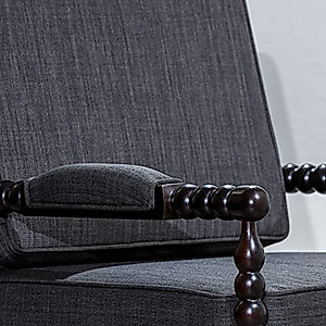 DTY Indoor Living Silverthorne Spindle Chair, Espresso, Charcoal