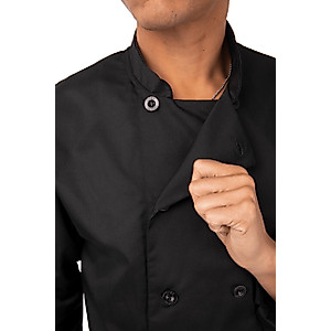 Chef Works Unisex Bastille Chef Coat, Black, Medium