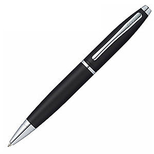 Engraved/Personalized Cross Calais Ballpoint Pen with Gift Box (Chrome/Black) - Custom Engraving - AT0112-14