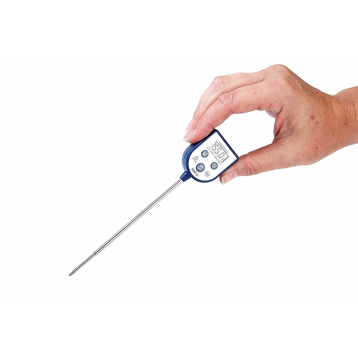 Comark Instruments | KM14 | Pocket Digital Dishwasher Thermometer with Max Hold, Blue