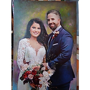 Portrait Handmade, Custom Oil Painting Portrait From Photo, Oil on canvas, couple portrait, portrait for gift, bithday gift, canvas painting
