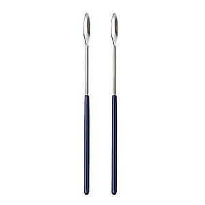 AOZITA 2 Pack Lab Spatula - Micro Lab Spoon/Scoop with Nickel-Stainless Blade - Also Great Filler, Gel Cap Capsule Pill Filler Machine - #000 00 0 1 2 3