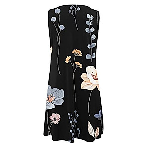 Summer Dresses for Women 2023 Trendy Floral Print Keyhole Neck Casual Hawaiian Sundresses Cocktail Party Prom Dress