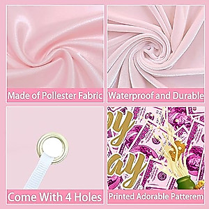 BECKTEN Money Birthday Party Banner Backdrop, Polyester, Multicolor, 70.9in * 47.2in, Perfect for Wedding, Birthday, Bridal Shower, Bachelorette Party