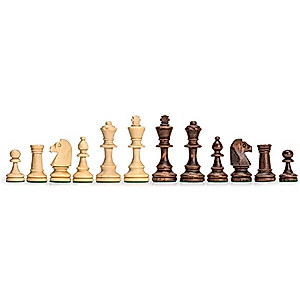 Wegiel Handmade Jowisz Professional Tournament Chess Set - Wooden 16 Inch Folding Board With Felt Base & Hand Carved Chess Pieces - Compartment Inside The Board To Store Each Piece
