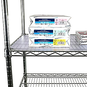 PVC Shelf Liners for Wire Shelving, 4 Pack, Clear Shelf Liners, for Shelf Size 24" x 12" (Actual Cut Size 23" x 11")