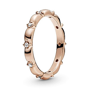 PANDORA Flower Petals Band PANDORA Rose Ring, Size: EUR-60, US-9-188791C01-60