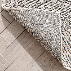 Well Woven Ezio Beige Tribal Geometric Distressed High-Lo Pile Area Rug 8x10 (7'10" x 10'6")