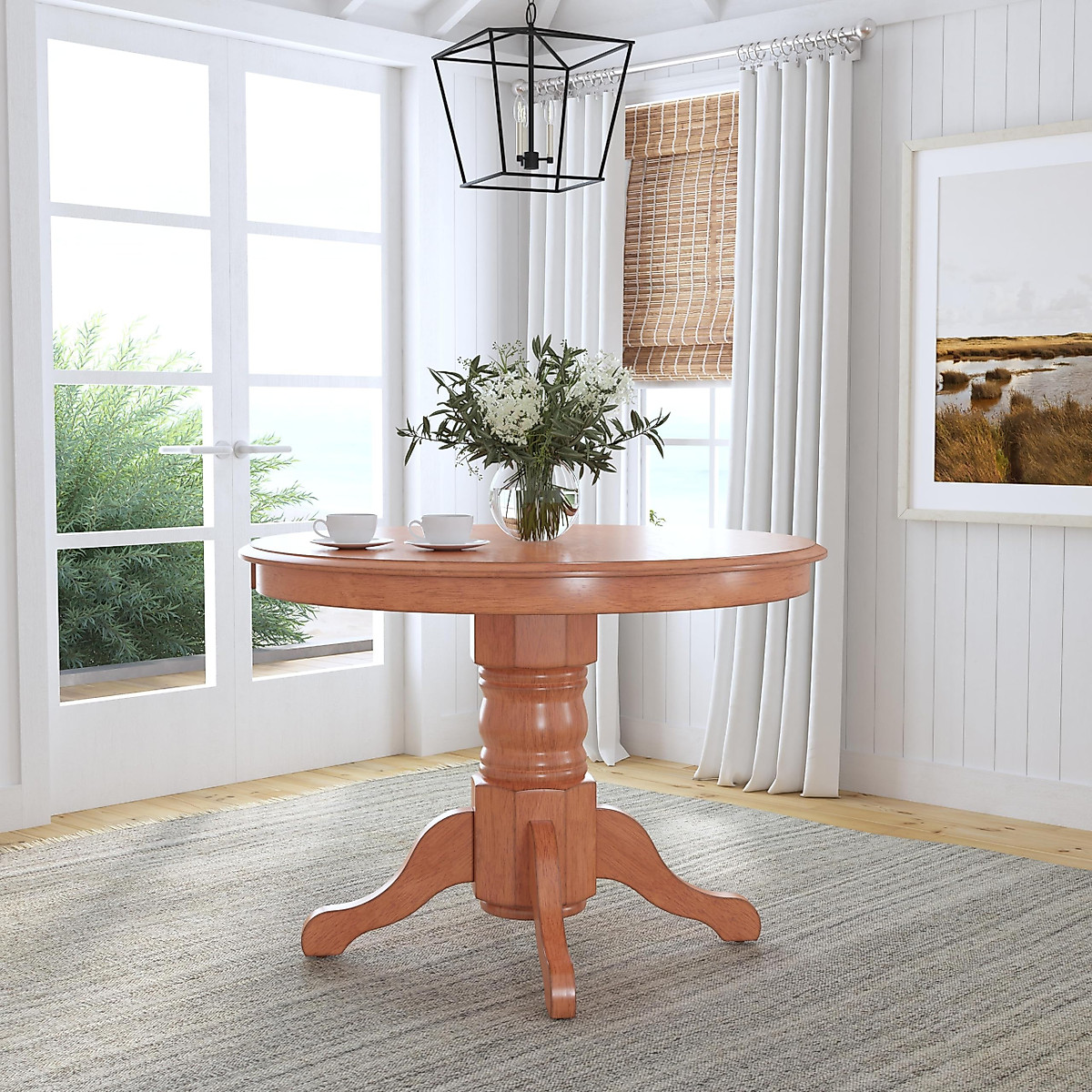 Cottage Oak 42" Round Pedestal Dining Table by Home Styles