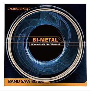 POWERTEC 93-1/2 Inch Bi-Metal Bandsaw Blades, 1/2" x 14 TPI Metal Cutting Band Saw Blades for Wen, Delta, Grizzly, Rikon, Craftsman, Jet, Shop Fox & Ridgid 14" Band Saw for Woodworking, 1pk (13290)