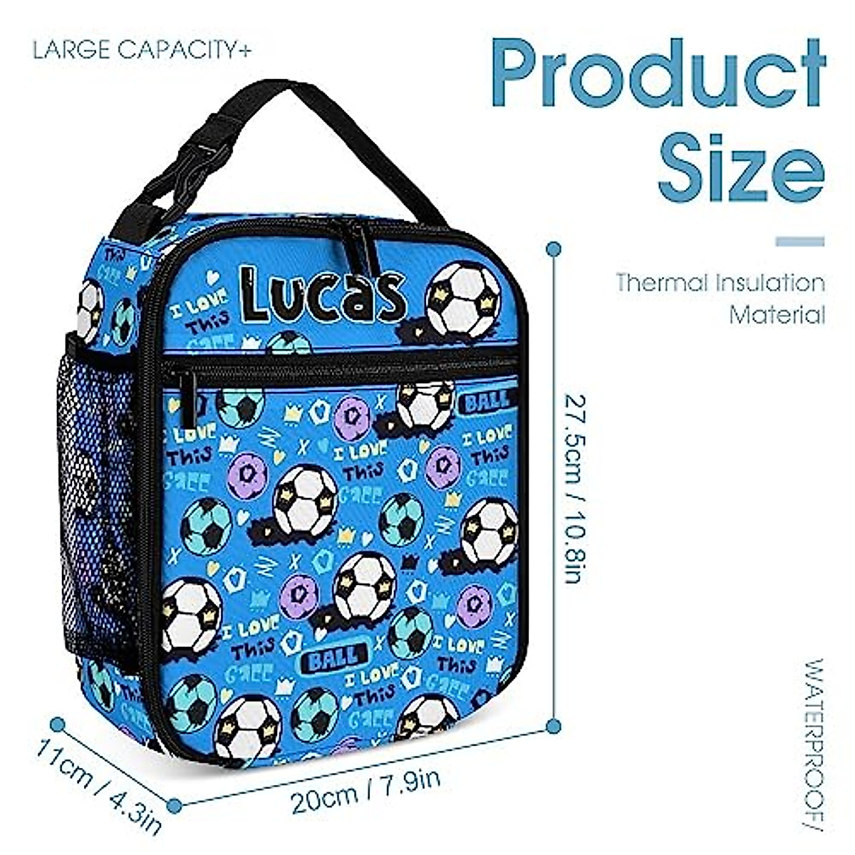 Artsadd Custom Backpack with Name Personalized Football Name Backpack Travel Laptop Backpack 3 Piece Backpack Set